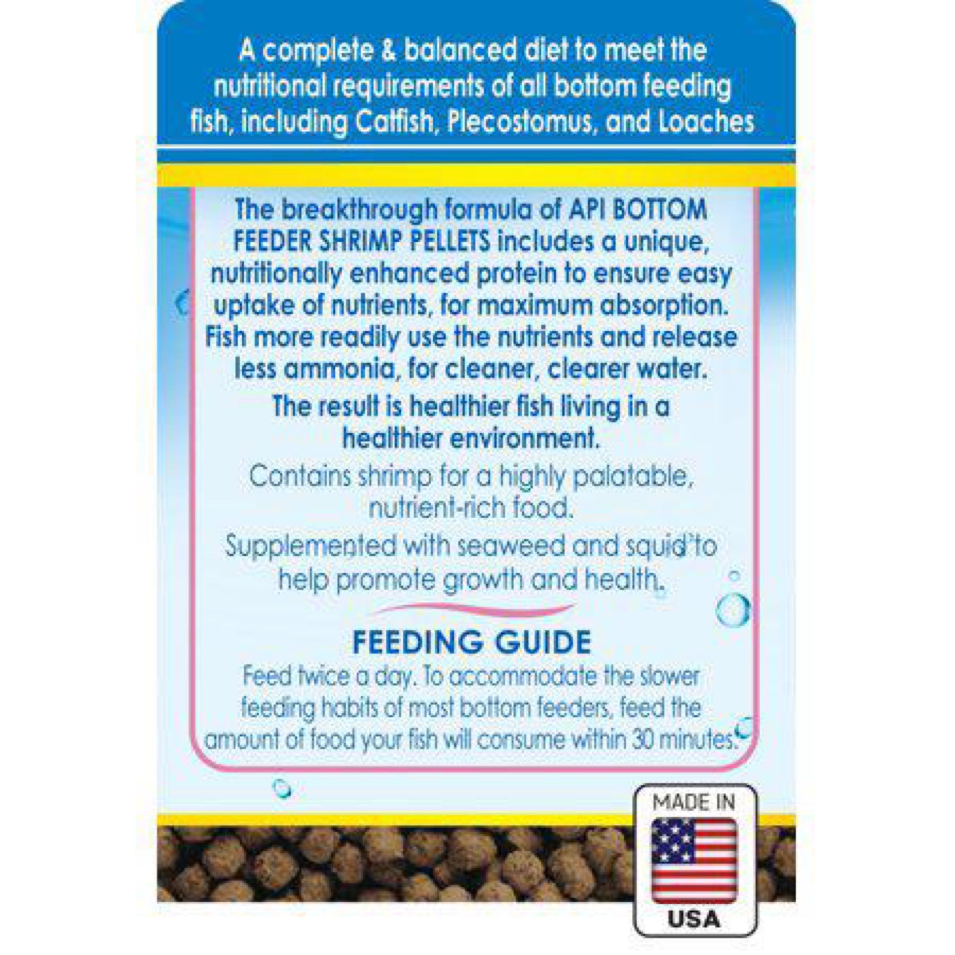 API Bottom Feeder Shrimp Pellets | Fish Fix - Tropical Fish Store