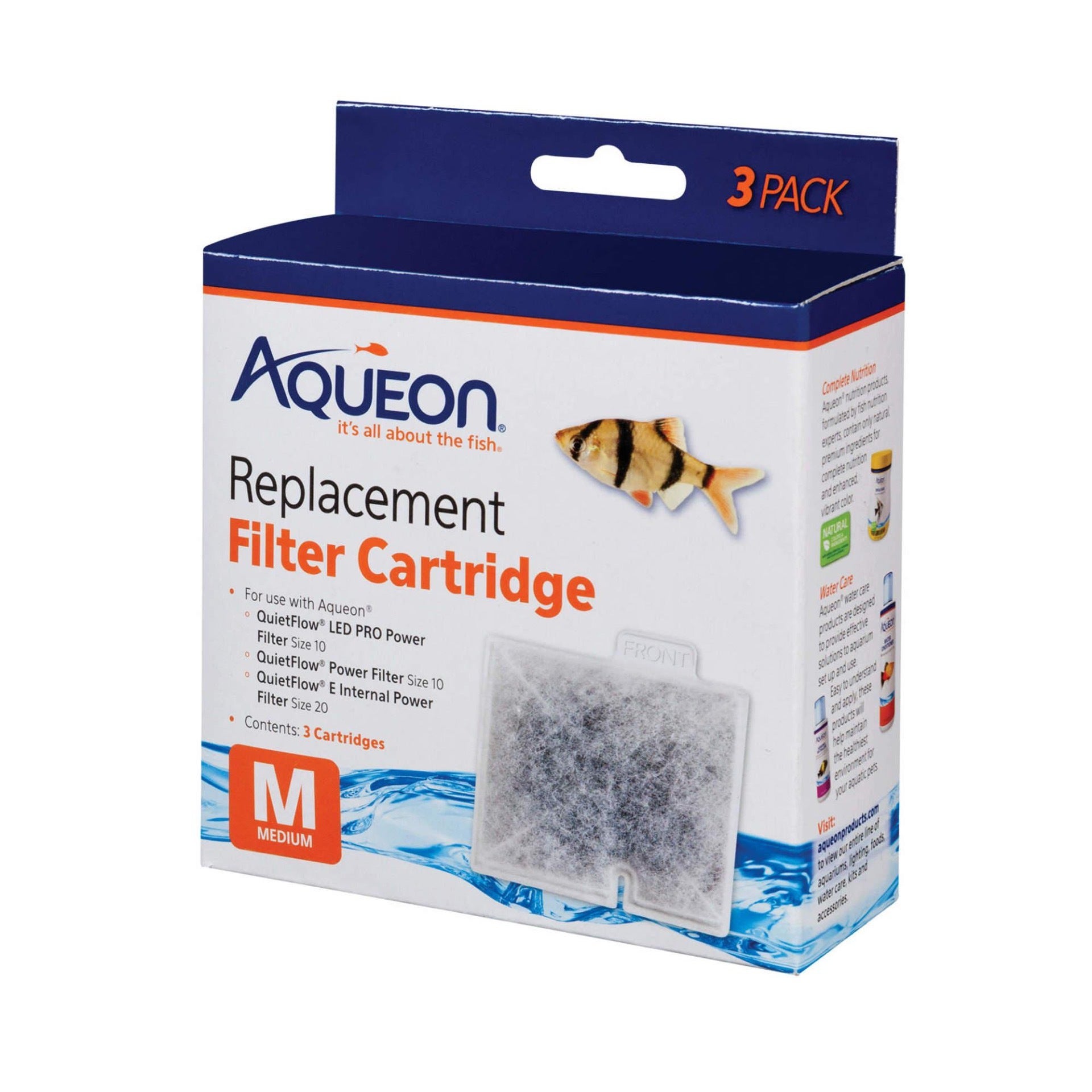 Aqueon Replacement Aquarium Filter Cartridges Medium 3-pack | Fish Fix